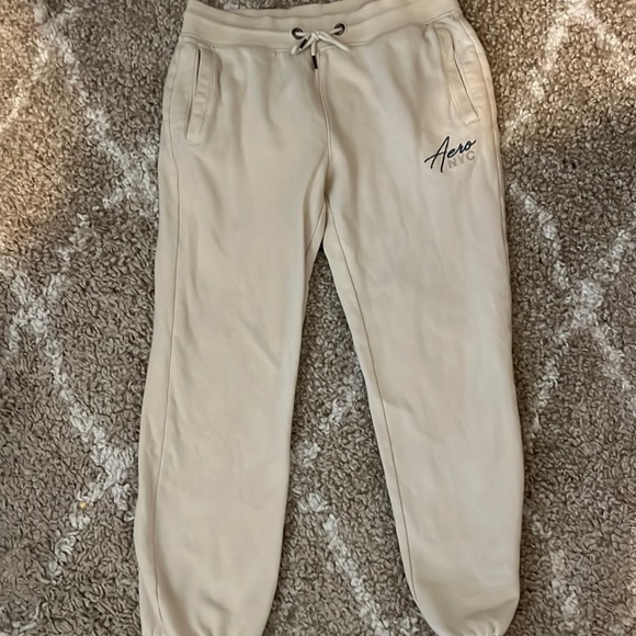 Aeropostale | Pants | Aero Cream Sweatpants Small | Poshmark